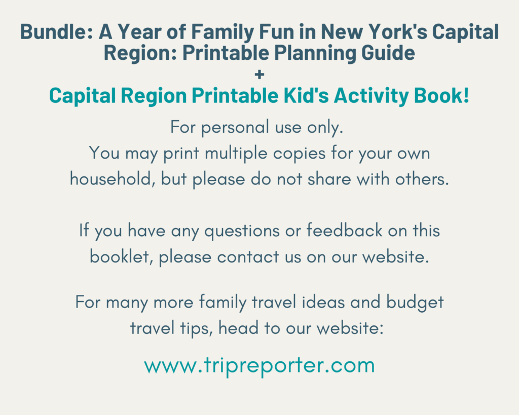 Bundle: A Year of Family Fun in New York's Capital Region Planning ...